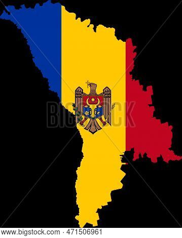 Moldova Flag On Map Vector & Photo (Free Trial) | Bigstock