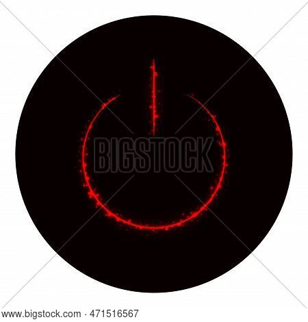 Power Icon Red Lights Vector & Photo (Free Trial) | Bigstock