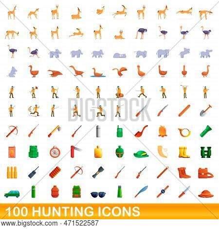 100 Hunting Icons Set Image & Photo (Free Trial) | Bigstock