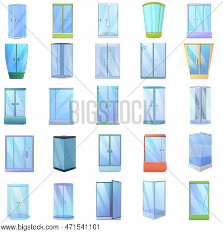 Shower Stall Icons Set Image & Photo (Free Trial) | Bigstock