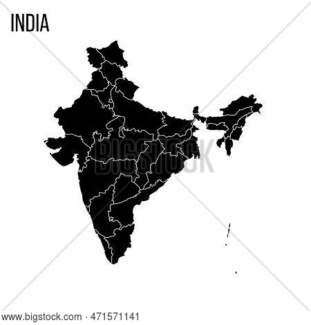 India Political Map Vector & Photo (Free Trial) | Bigstock