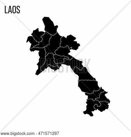 Laos Political Map Vector & Photo (Free Trial) | Bigstock