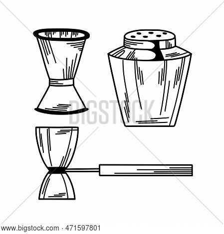 Set Jiggers Parts Vector & Photo (Free Trial) | Bigstock