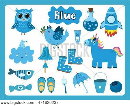 Set Blue Color Vector & Photo (Free Trial) | Bigstock