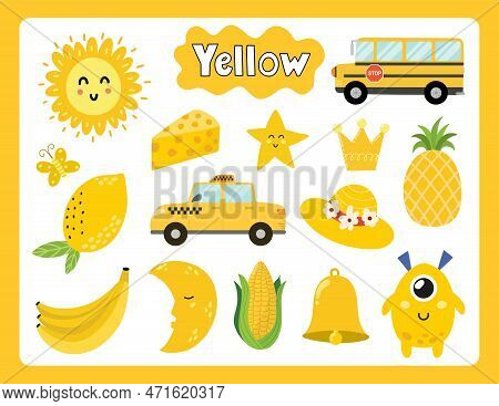 Set Yellow Color Vector & Photo (Free Trial) | Bigstock