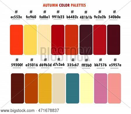 Autumn Color Palette Vector & Photo (Free Trial) | Bigstock