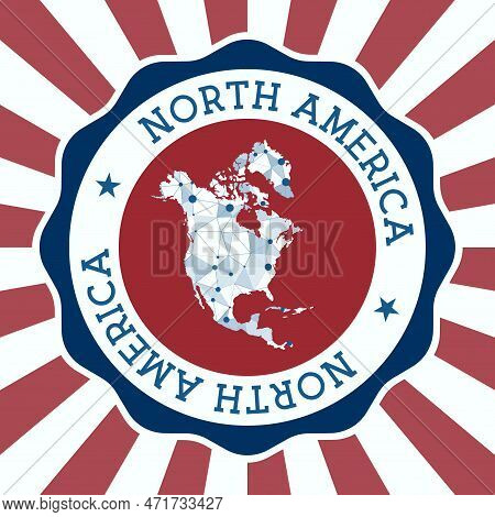 North America Badge. Vector & Photo (Free Trial) | Bigstock