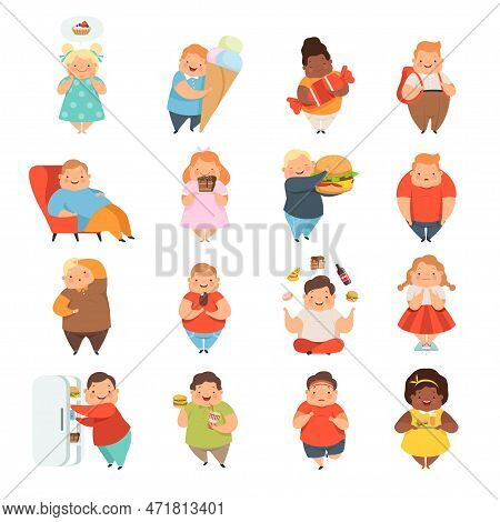 Overweight Children Vector & Photo (Free Trial) | Bigstock