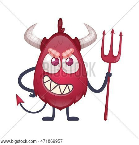 Cartoon Red Devil Vector & Photo (Free Trial) | Bigstock