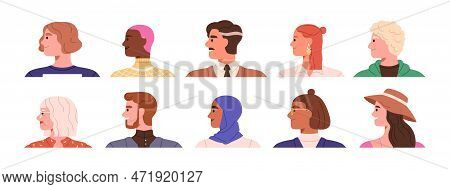 People Faces Profiles Vector & Photo (Free Trial) | Bigstock