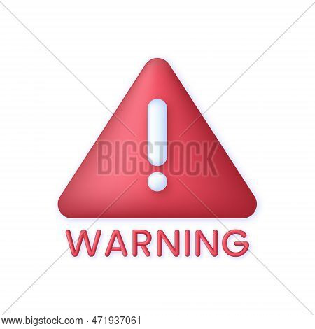 3d Red Warning Sign. Vector & Photo (Free Trial) | Bigstock