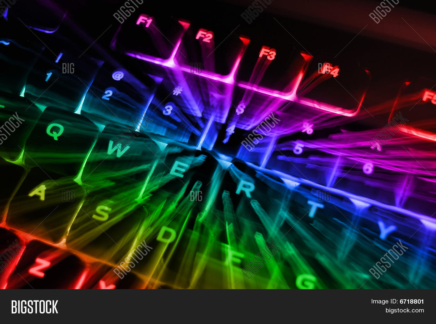 Rainbow Backlit Keyboard Image & Photo | Bigstock