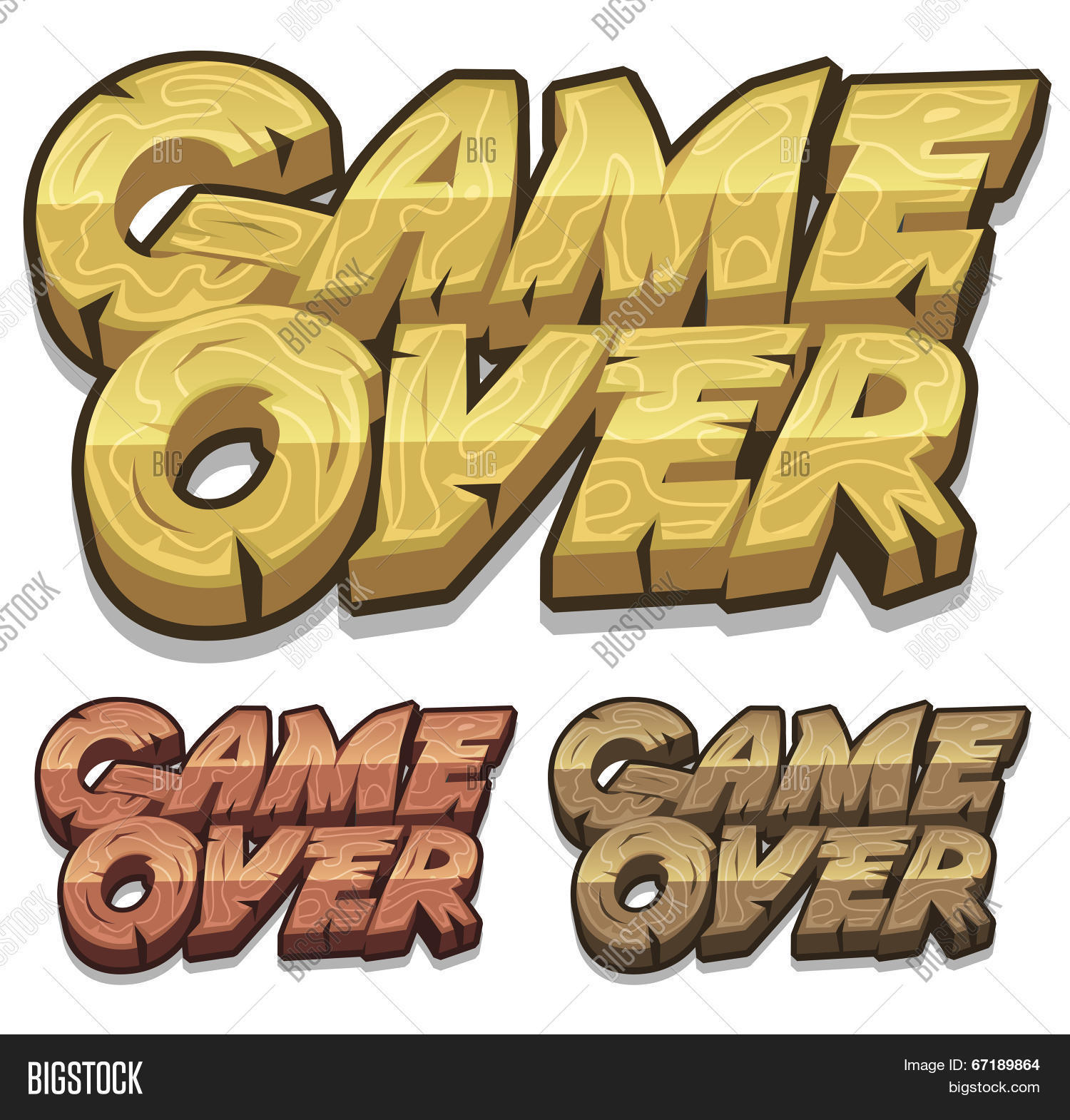 Cartoon Game Over Vector & Photo (Free Trial) | Bigstock