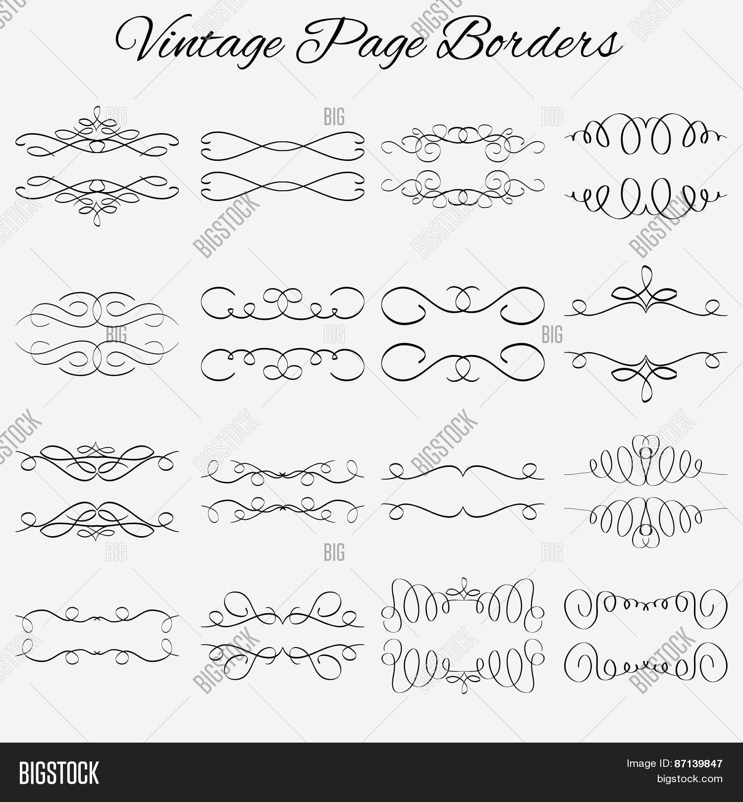 Set Vector Borders. Vector & Photo (Free Trial) | Bigstock
