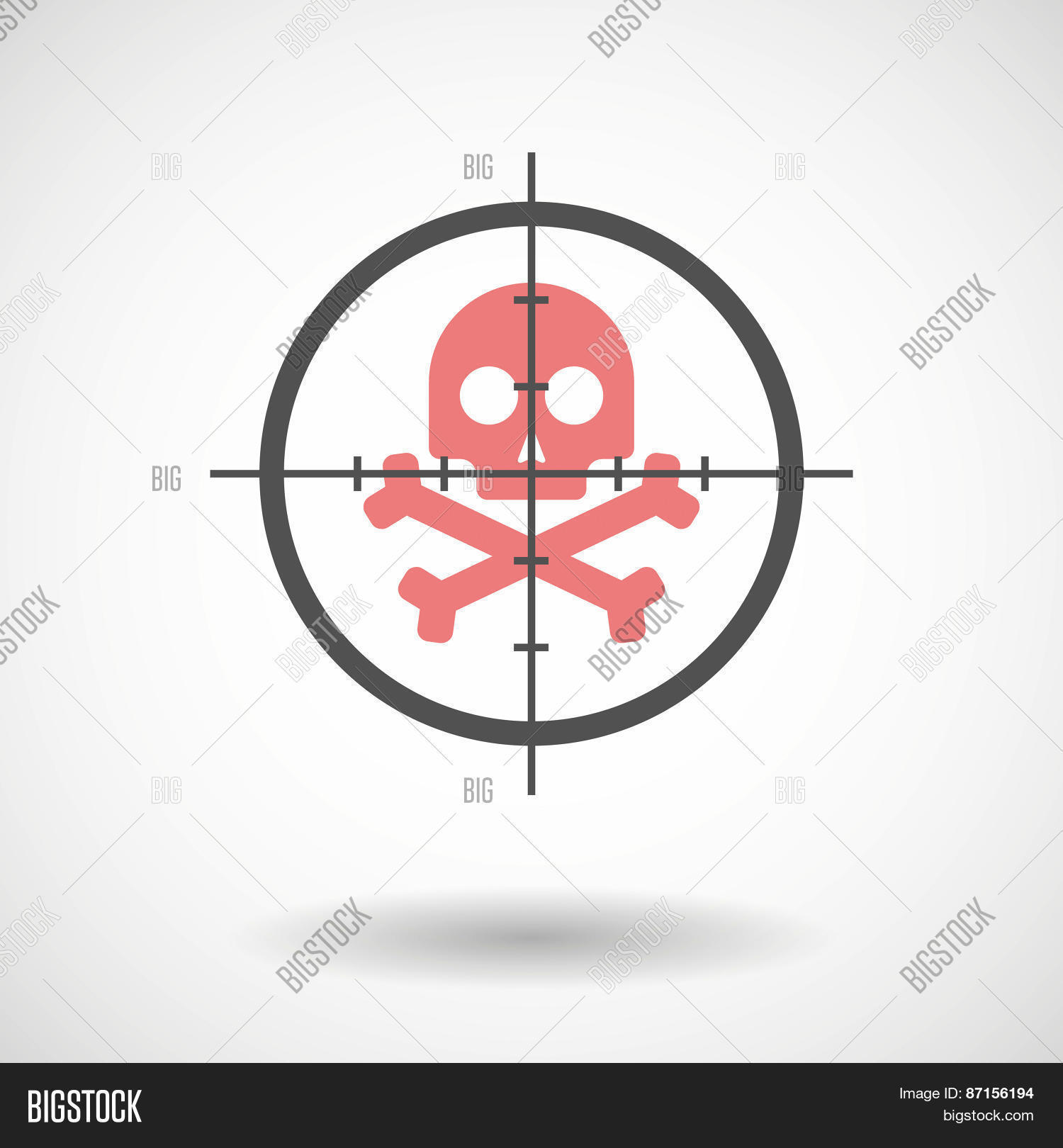 Crosshair Icon Skull Vector & Photo (Free Trial) | Bigstock