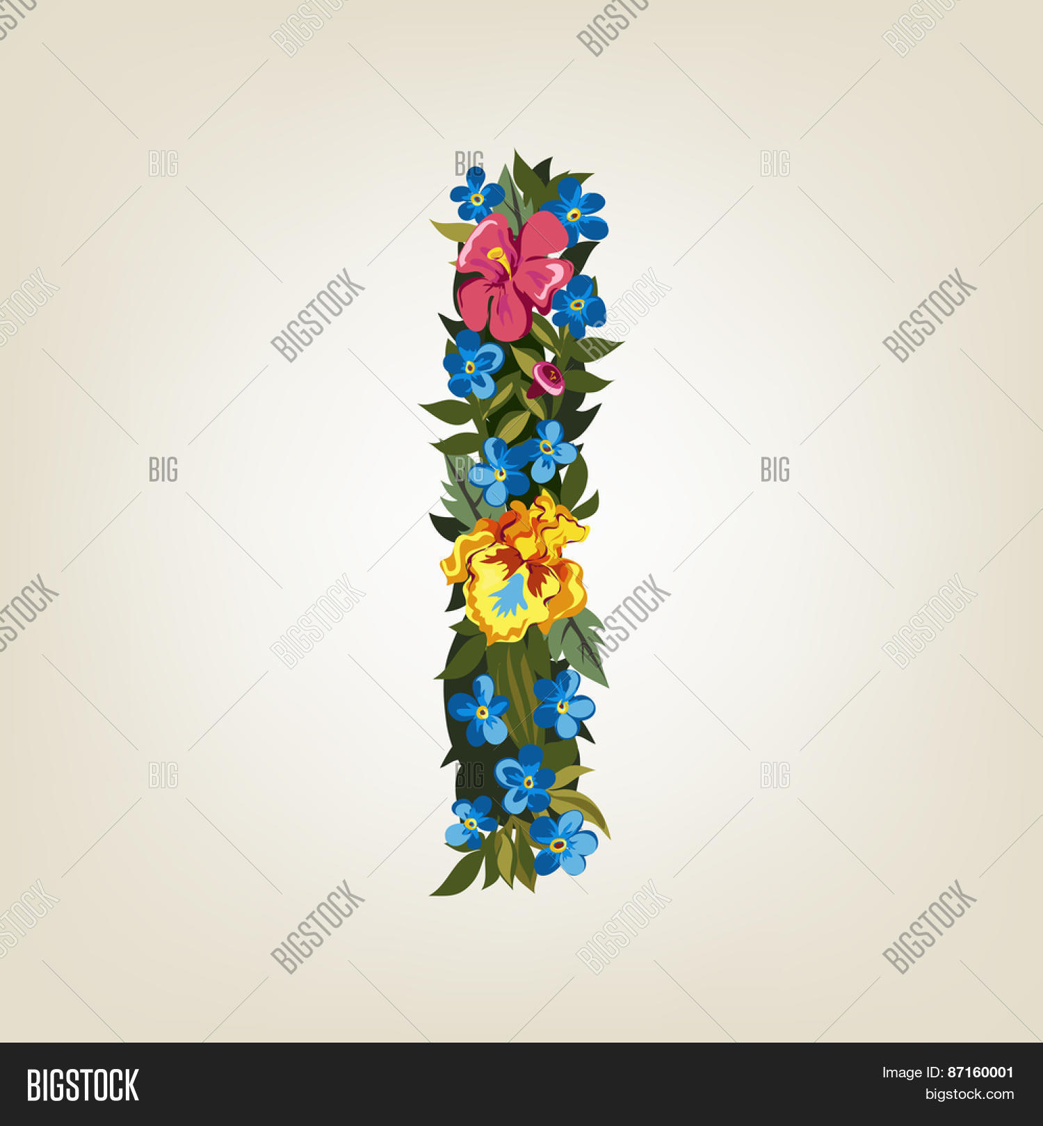 Letter. Flower Vector & Photo (Free Trial) | Bigstock