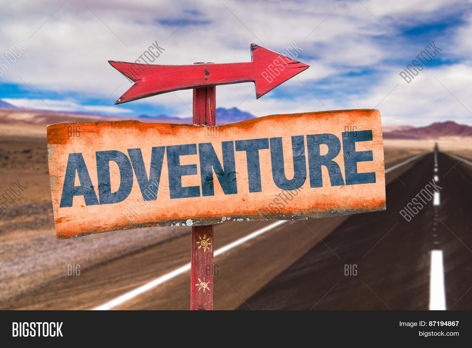 Adventure Sign Road Image & Photo (Free Trial) | Bigstock