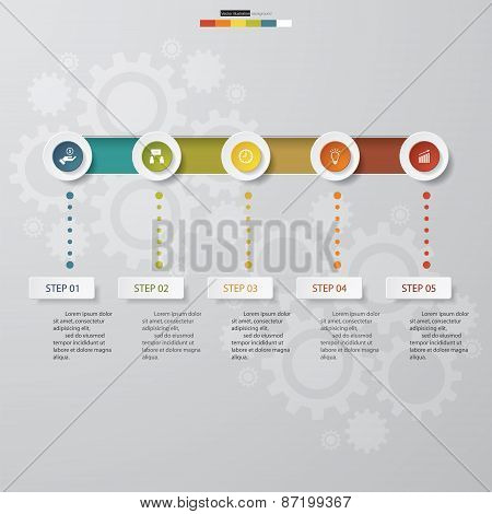 5 Step Chart Template Vector & Photo (Free Trial) | Bigstock