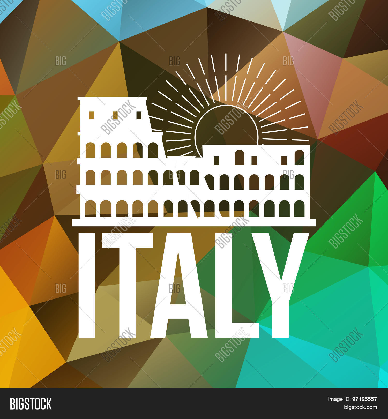 Colosseum Label Logo Vector & Photo (Free Trial) | Bigstock