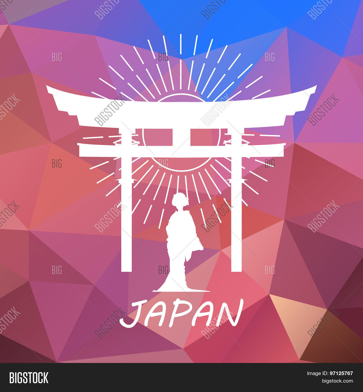Japan Label Logo Over Vector & Photo (Free Trial) | Bigstock