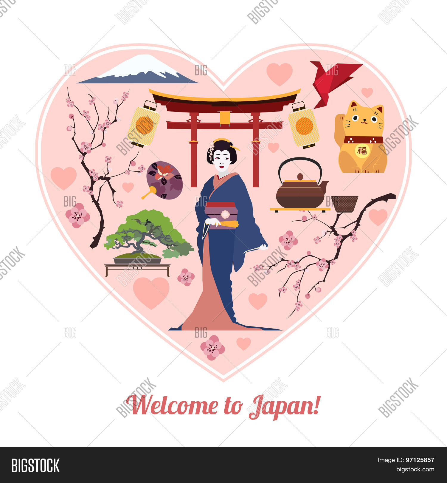 Welcome Japan. Japan Vector & Photo (Free Trial) | Bigstock