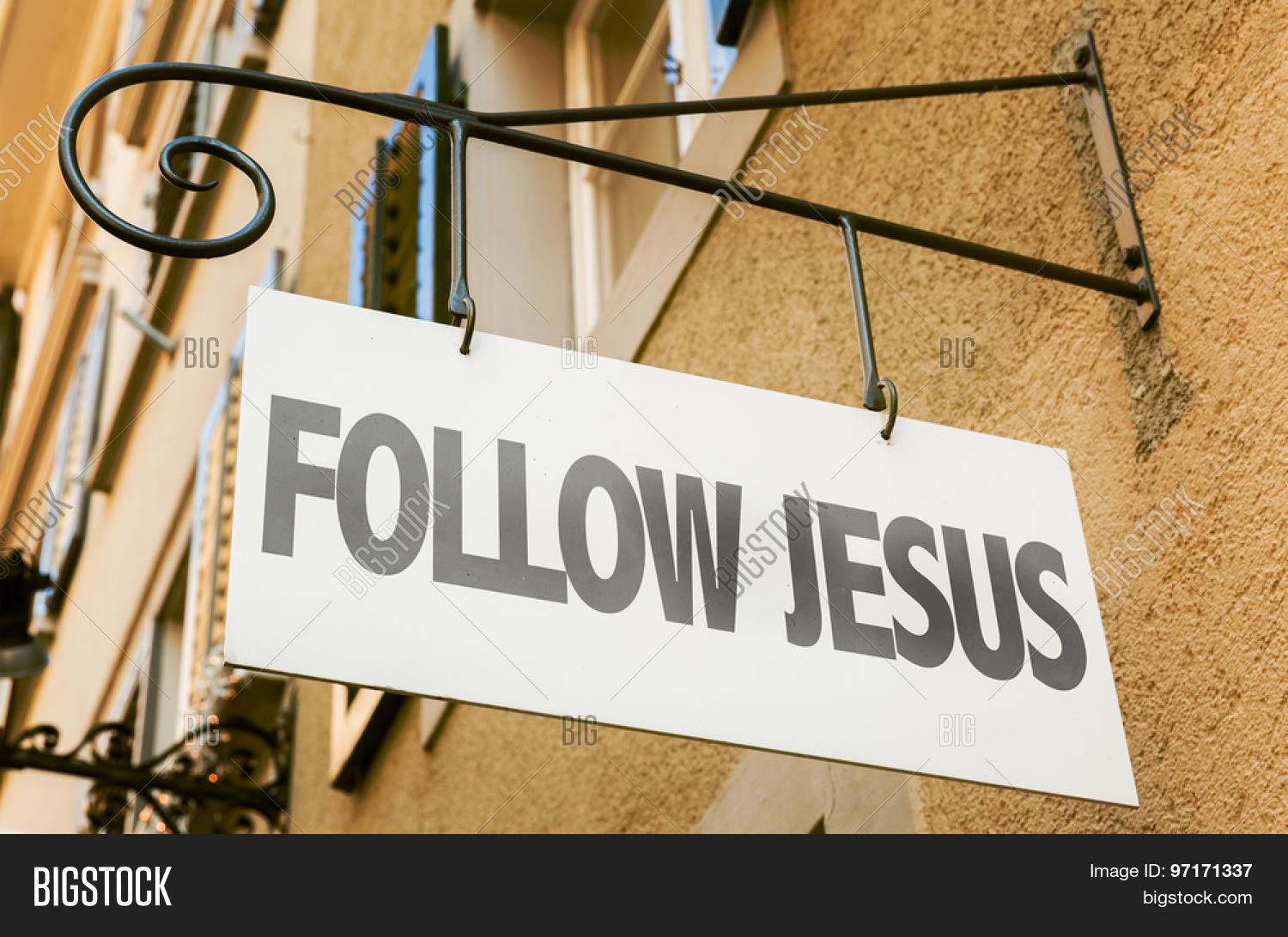 Follow Jesus Sign Image & Photo (Free Trial) | Bigstock