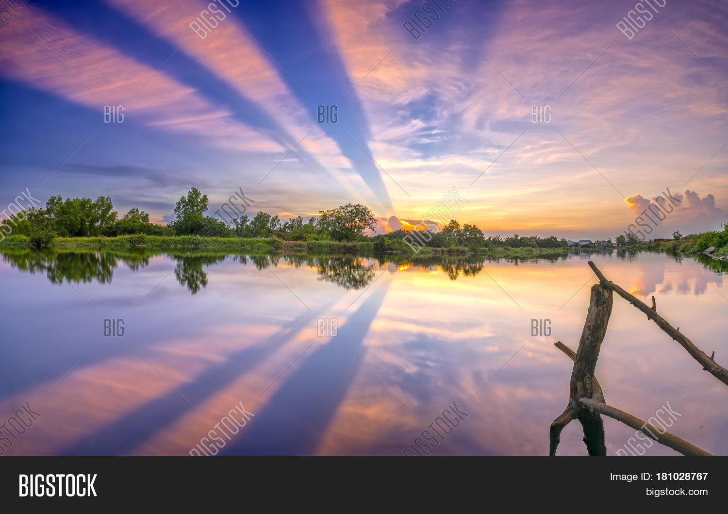 Rays Sunset Along Image & Photo (Free Trial) | Bigstock
