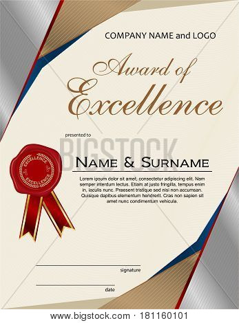 Award Excellence Wax Vector & Photo (Free Trial) | Bigstock
