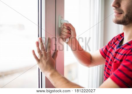 Man Opening Window Image & Photo (Free Trial) | Bigstock