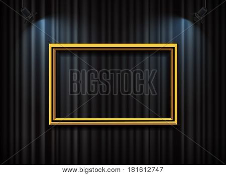 Gold Frame Spotlight Vector & Photo (Free Trial) | Bigstock