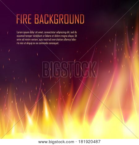 Vector Banner Fire. Vector & Photo (Free Trial) | Bigstock