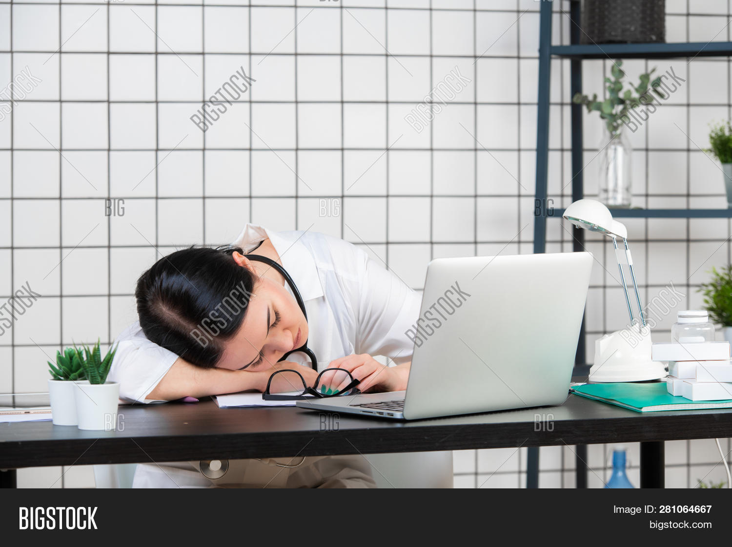 Woman Doctor Sleeping Image & Photo (Free Trial) | Bigstock