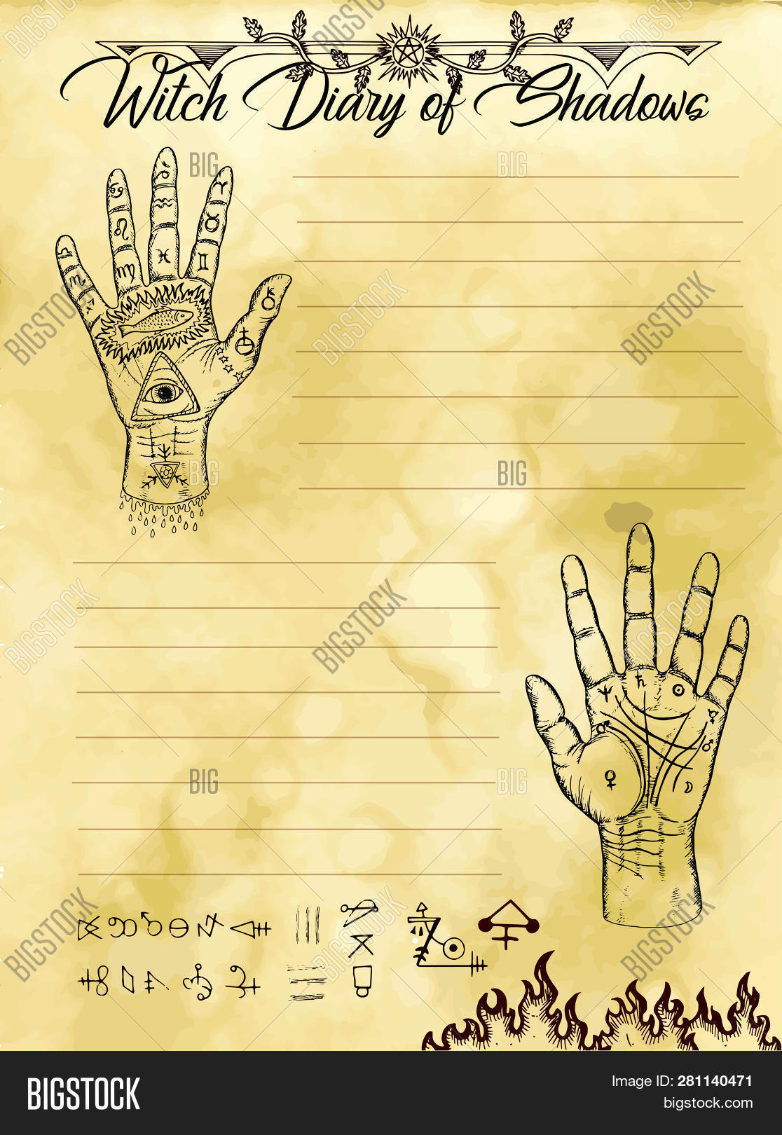 Witch Diary Page 12 Vector & Photo (Free Trial) | Bigstock