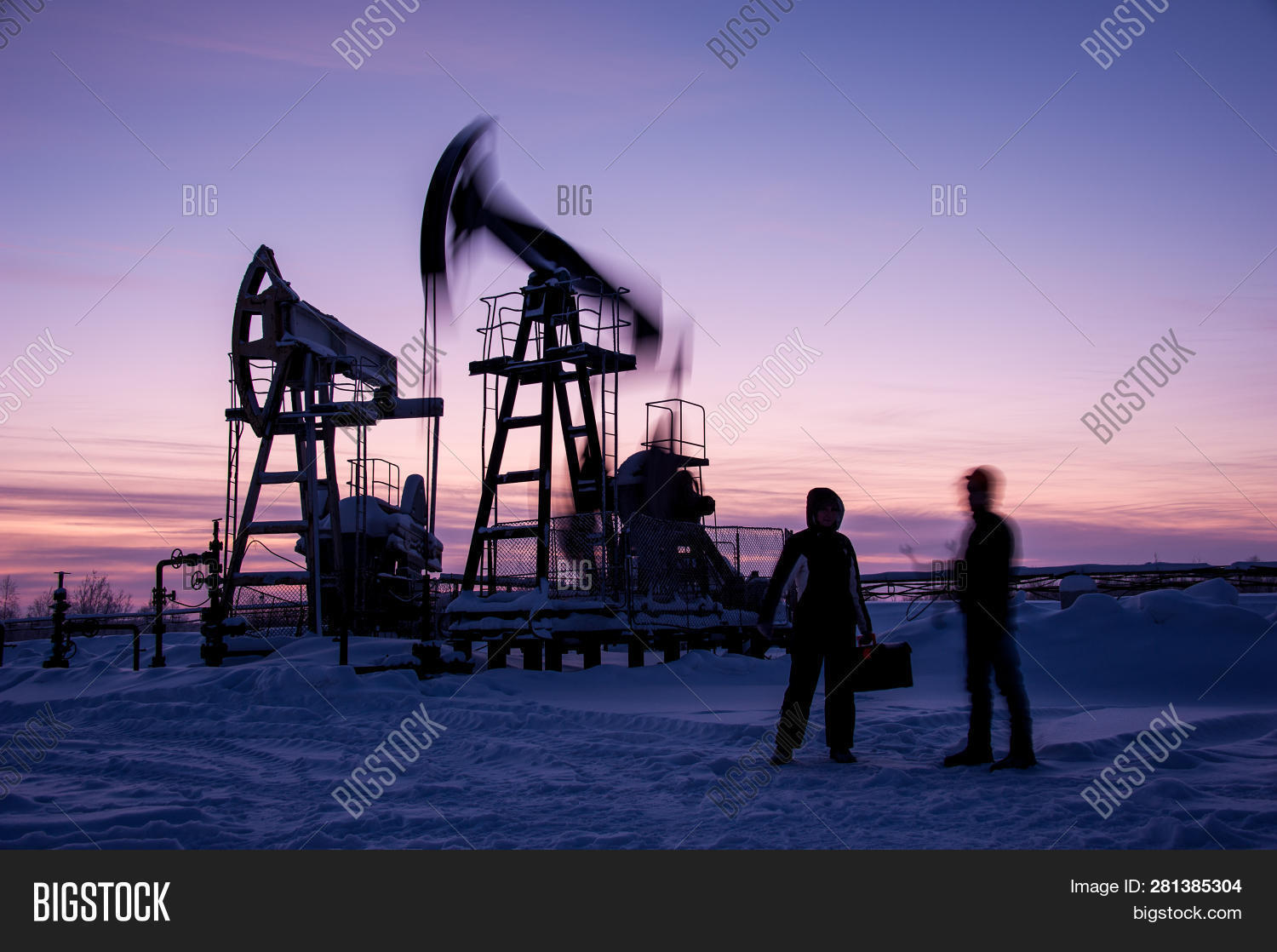 Oil Workers Oilfield. Image & Photo (Free Trial) | Bigstock