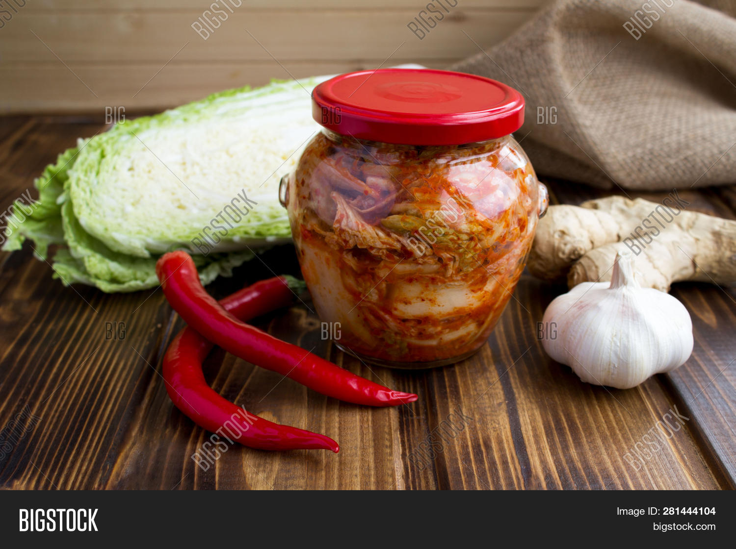 Kimchi Glass Jar Image & Photo (Free Trial) | Bigstock