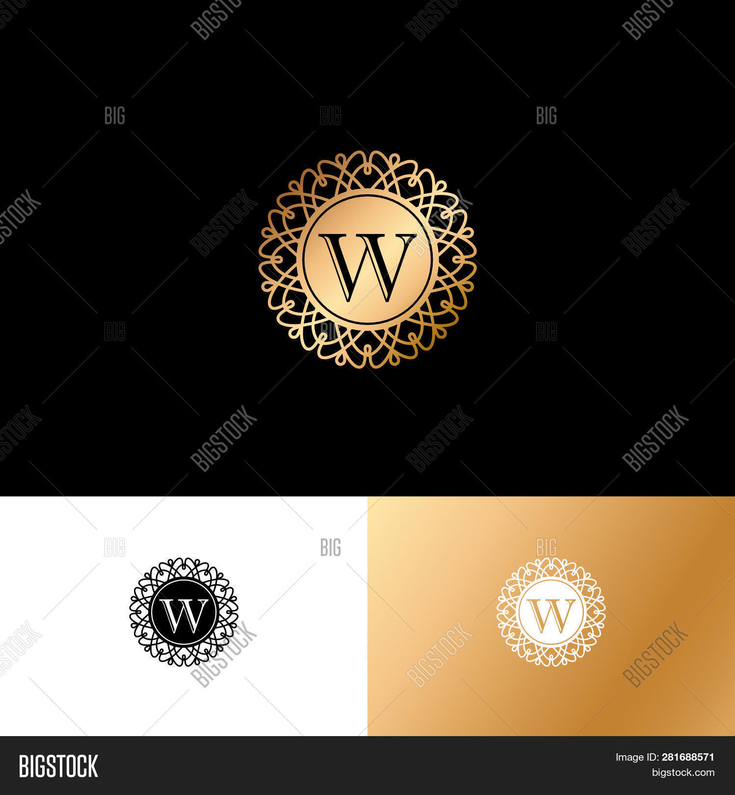 W Letter Monogram. Vector & Photo (Free Trial) | Bigstock
