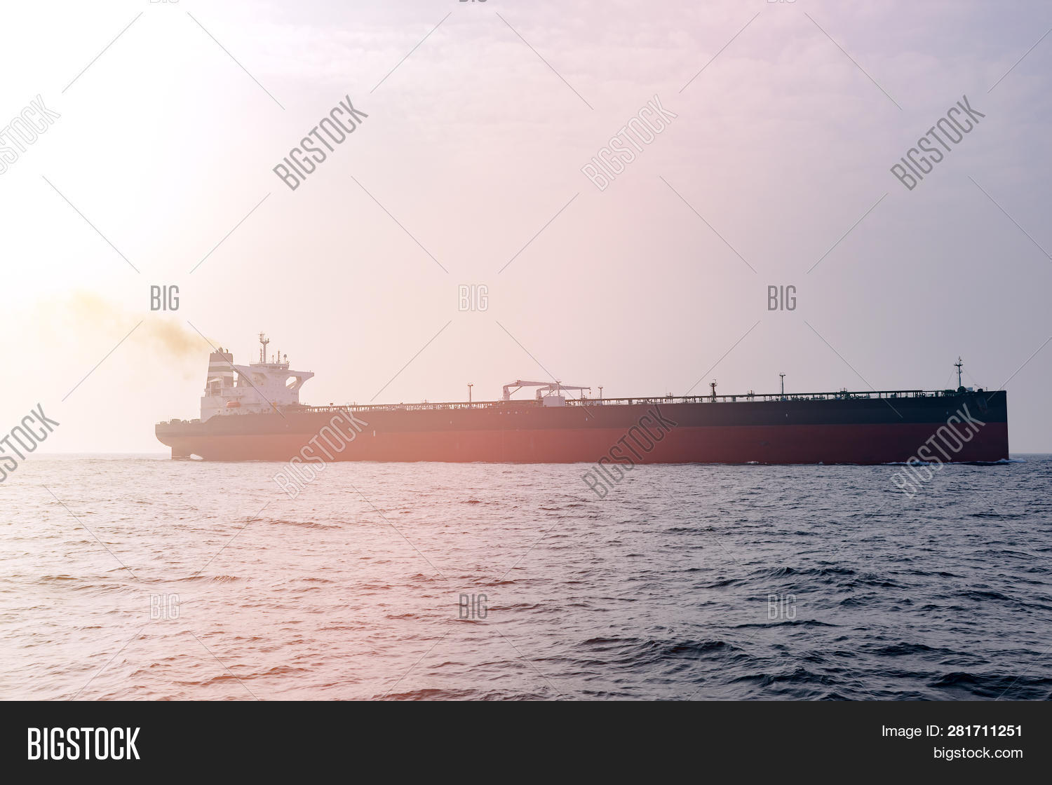 Oil Tanker Sea, Lit By Image & Photo (Free Trial) | Bigstock