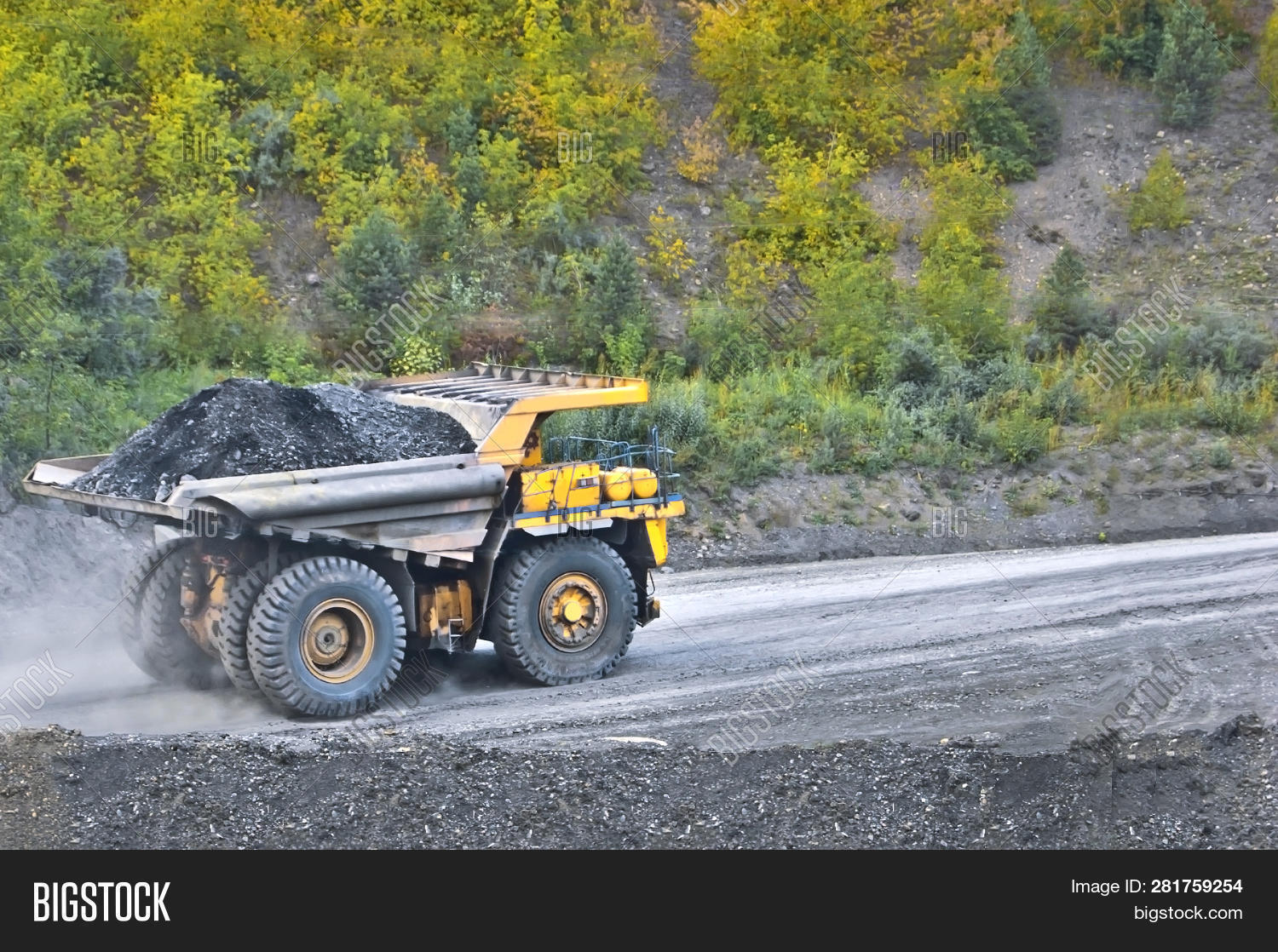 Coal Back Yellow Truck Image & Photo (Free Trial) | Bigstock