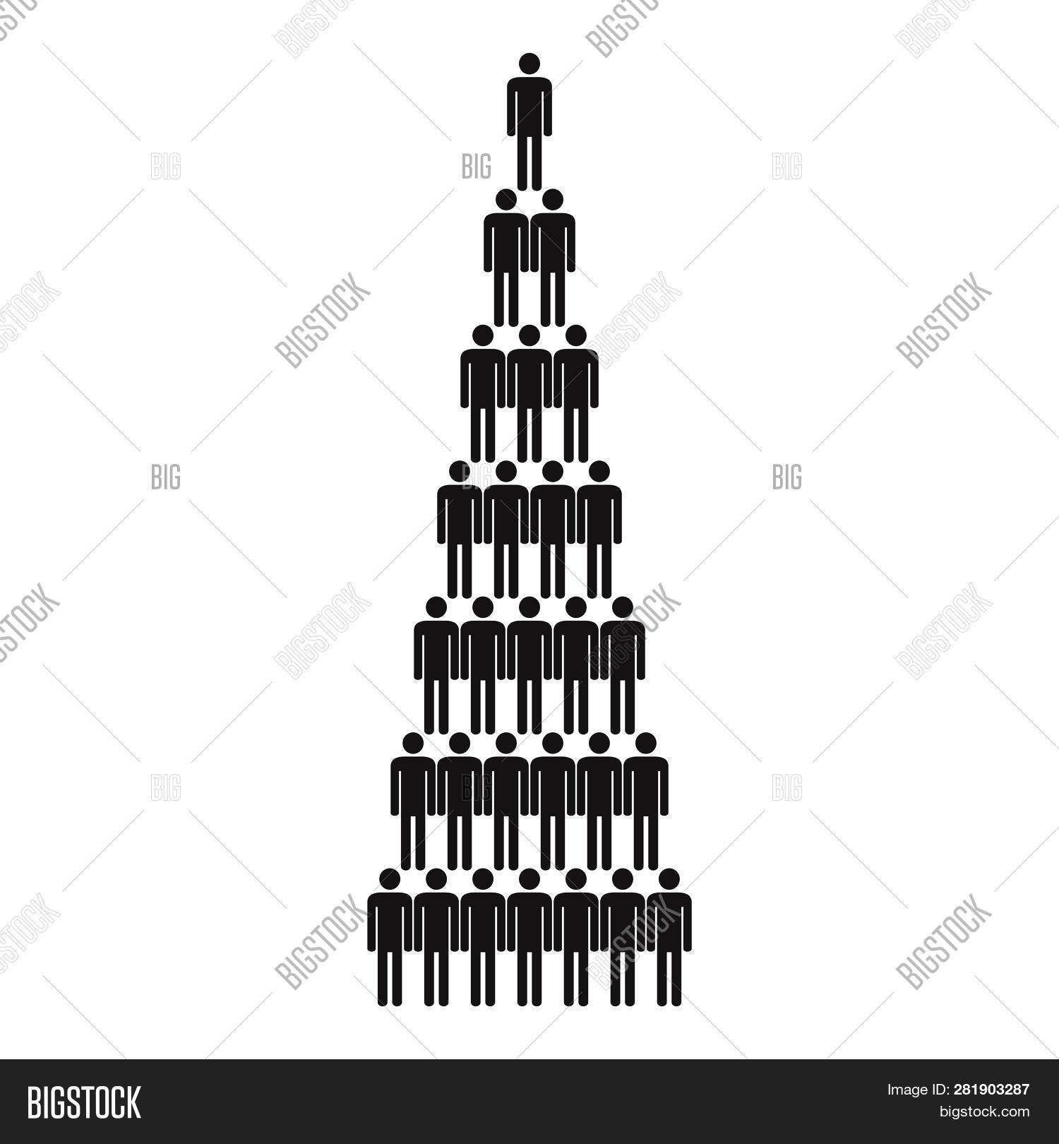 Human Pyramid. Icon. Vector & Photo (Free Trial) | Bigstock