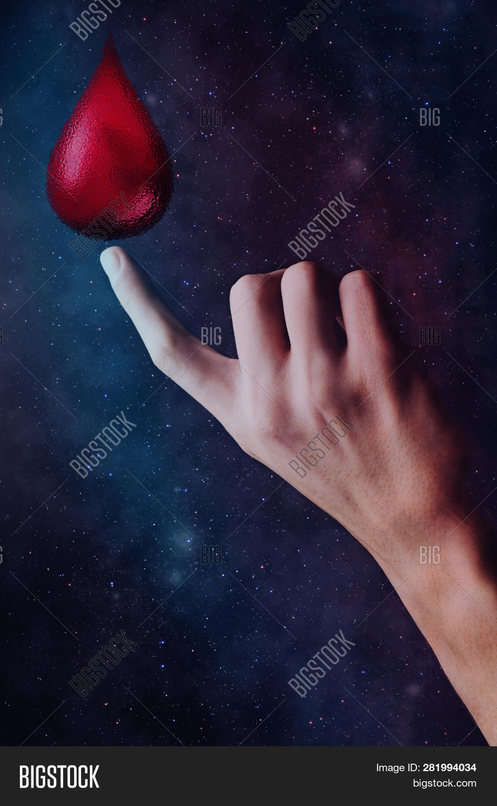 Human Hand Blood Drop Image & Photo (Free Trial) | Bigstock
