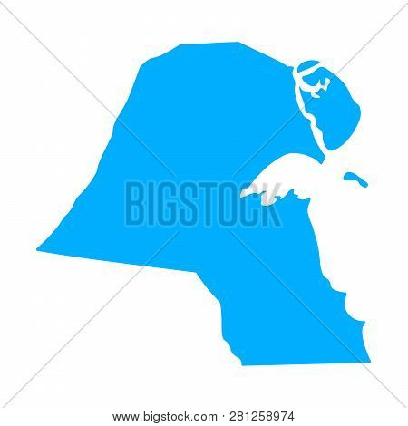 Map Kuwait - Outline. Image & Photo (Free Trial) | Bigstock
