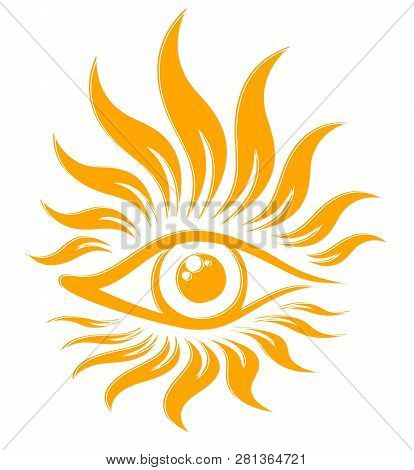 Symbol Sun Beams Eye Vector & Photo (Free Trial) | Bigstock