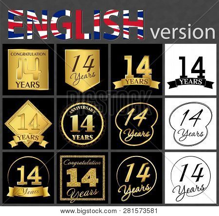 Set Number 14 Years ( Vector & Photo (Free Trial) | Bigstock