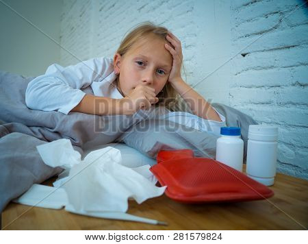 Little Girl Lying Sick Image & Photo (Free Trial) | Bigstock