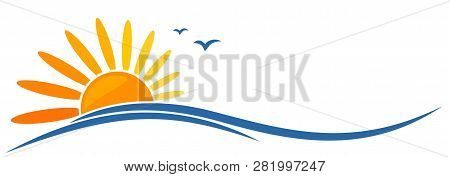 Symbol Dawn Sun Sea Vector & Photo (Free Trial) | Bigstock