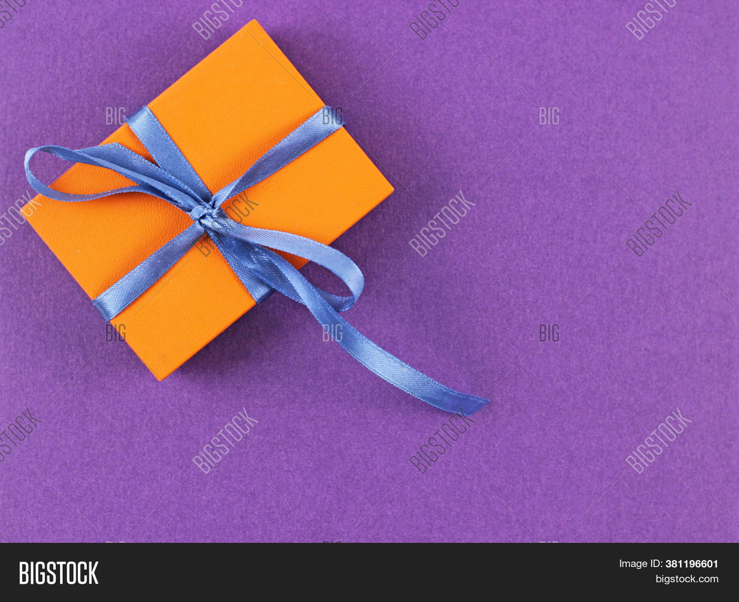 Orange Gift Box Blue Image & Photo (Free Trial) | Bigstock