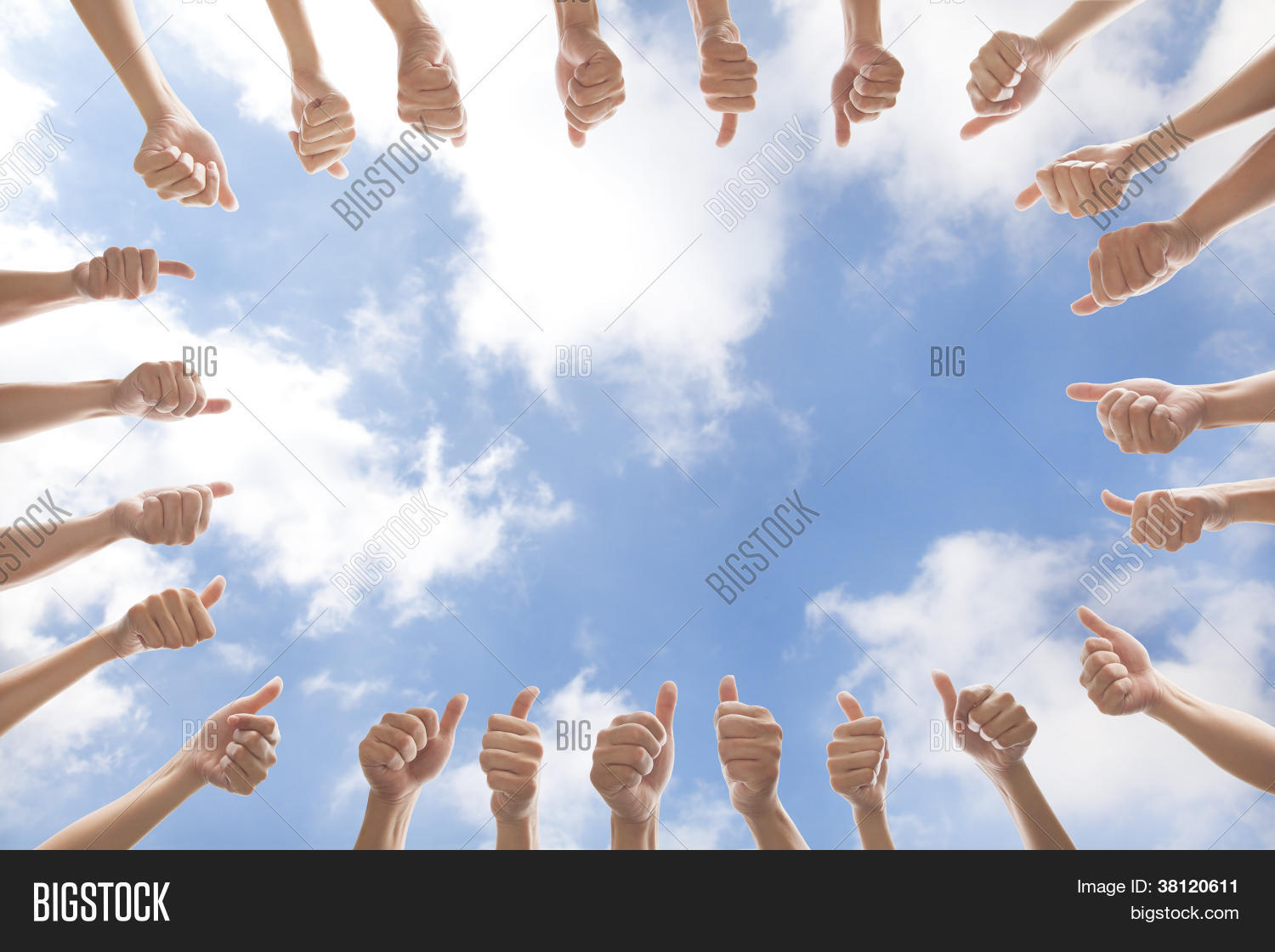 Group People Thumbs On Image & Photo (Free Trial) | Bigstock