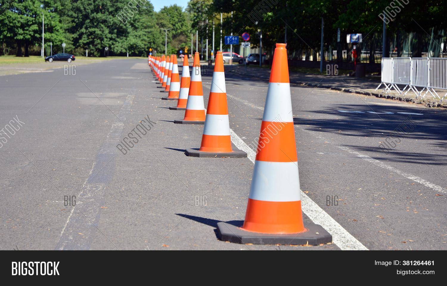 Bright Orange Traffic Image & Photo (Free Trial) | Bigstock