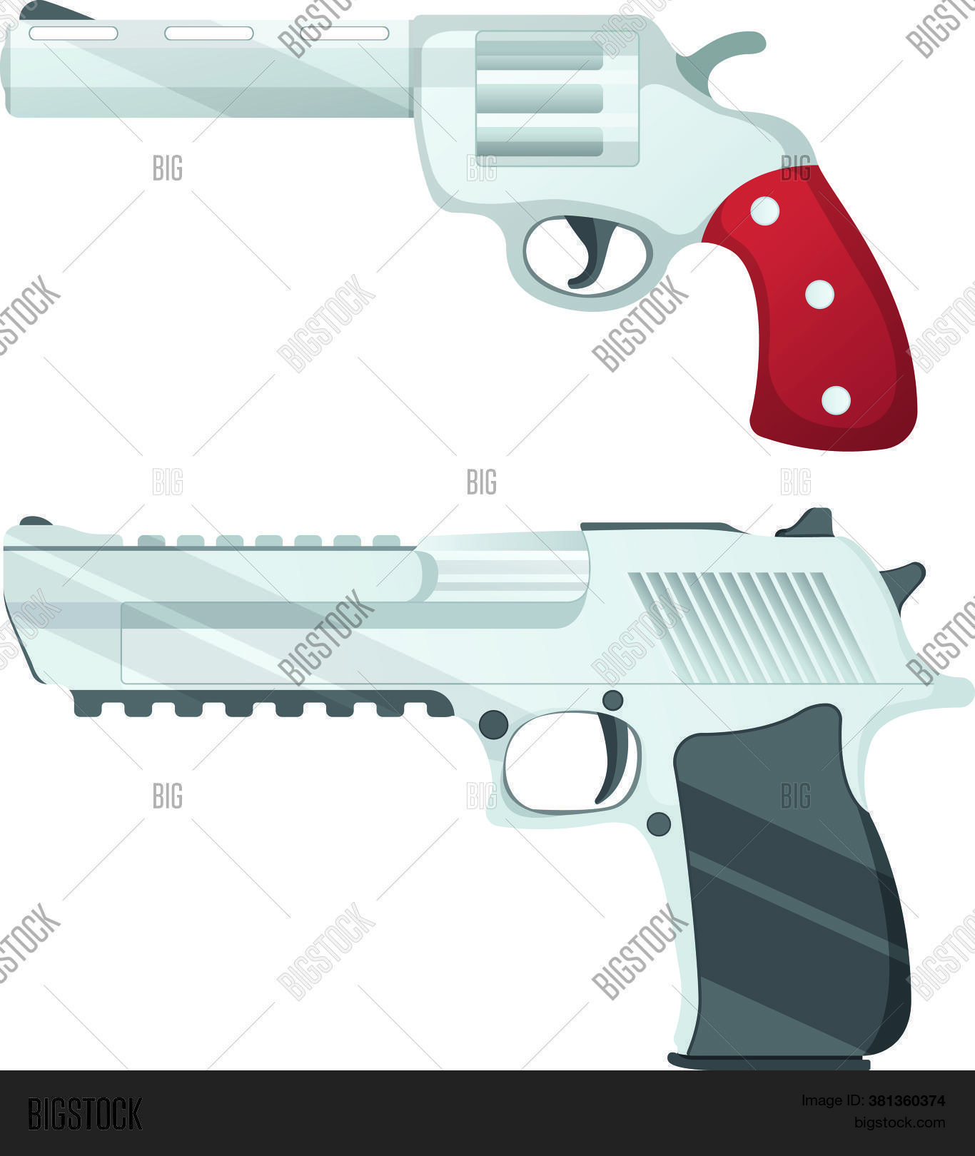 Set Revolver Desert Vector & Photo (Free Trial) | Bigstock