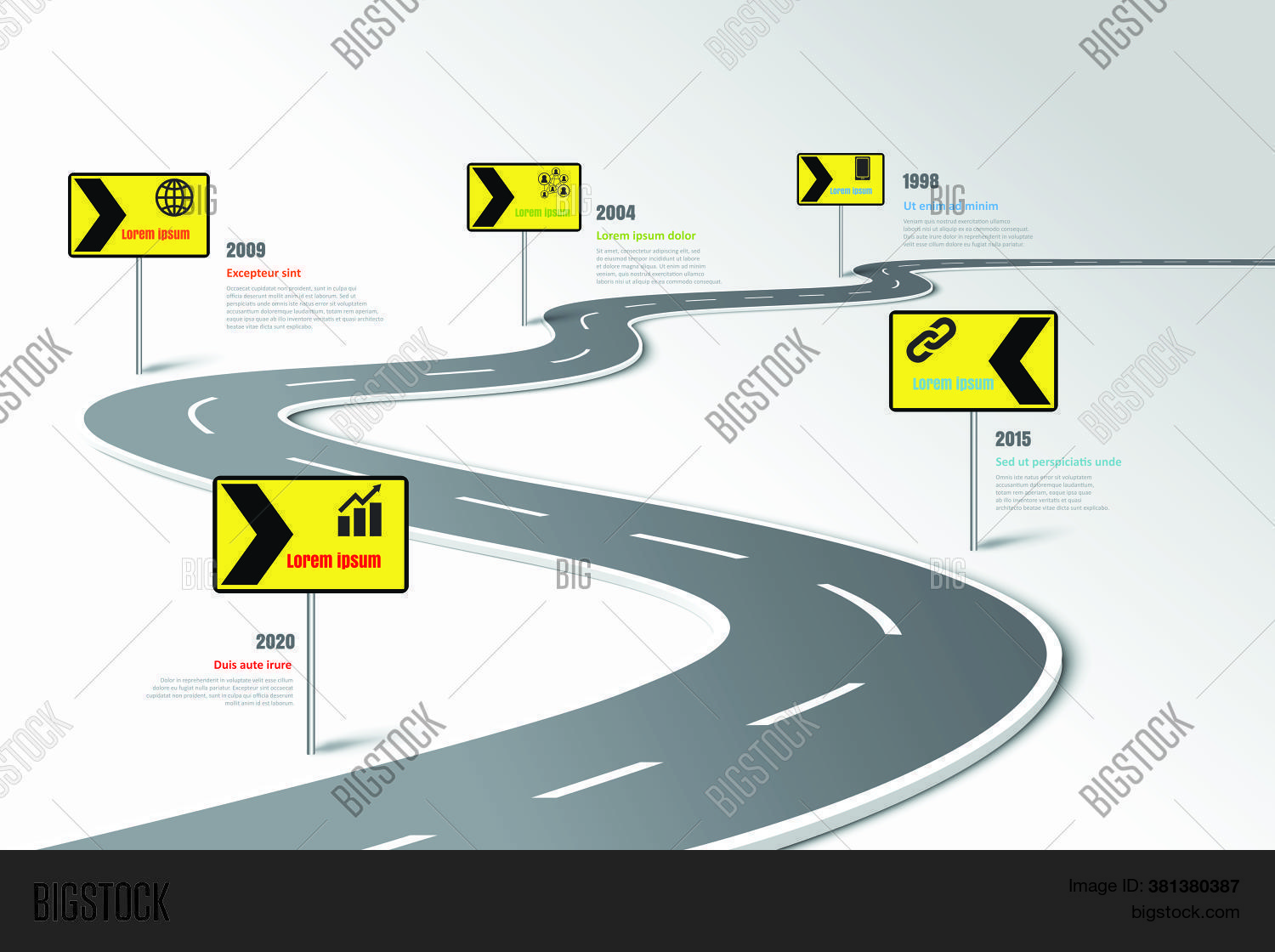 Business Road Map Vector & Photo (Free Trial) | Bigstock